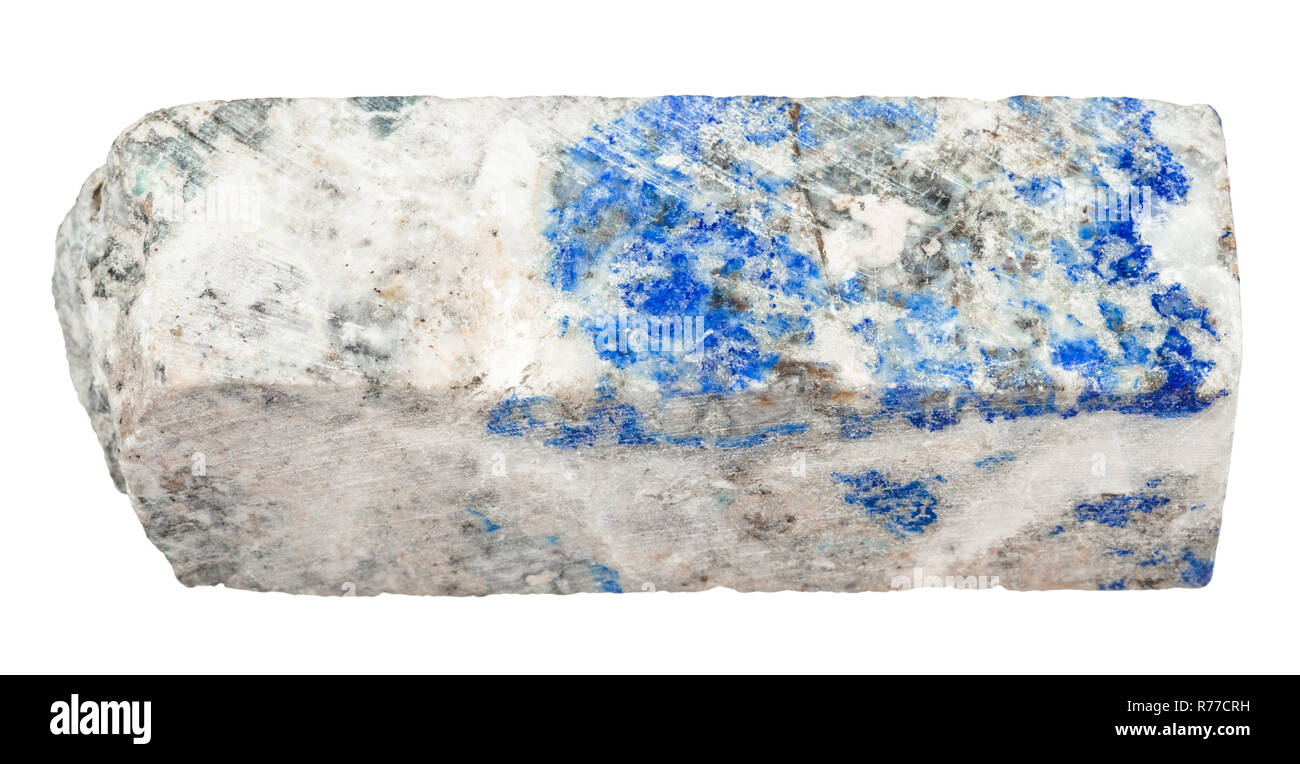 rod from Lazurite stone isolated on white Stock Photo - Alamy