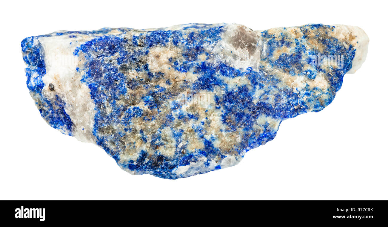 raw Lazurite (Lapis Lazuli) stone isolated Stock Photo - Alamy