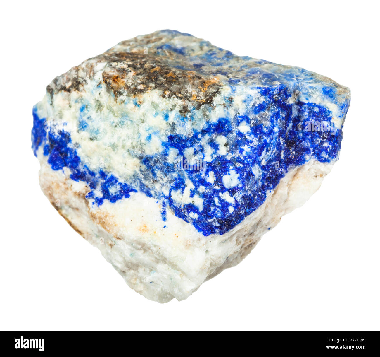 raw Lazurite (Lapis Lazuli) gemstone isolated Stock Photo - Alamy