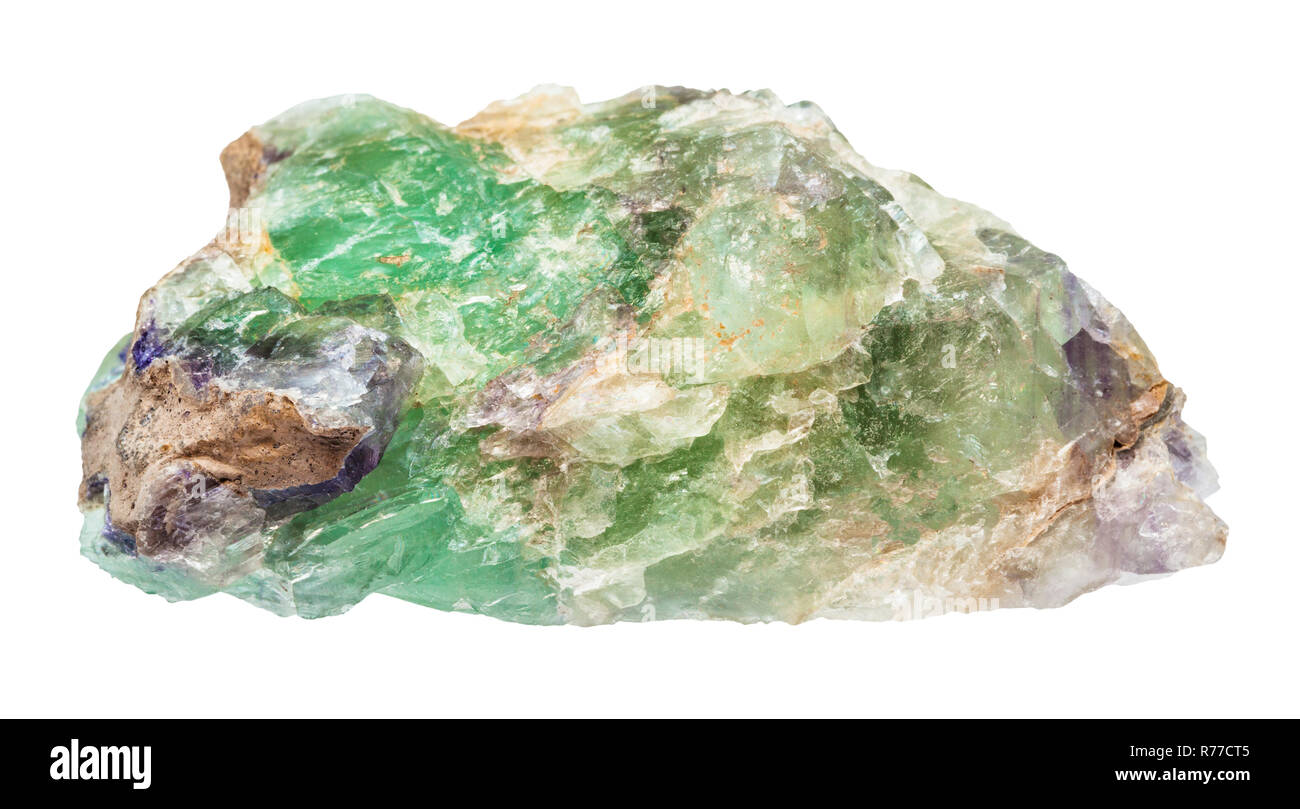 rough green Beryl gemstone isolated Stock Photo - Alamy