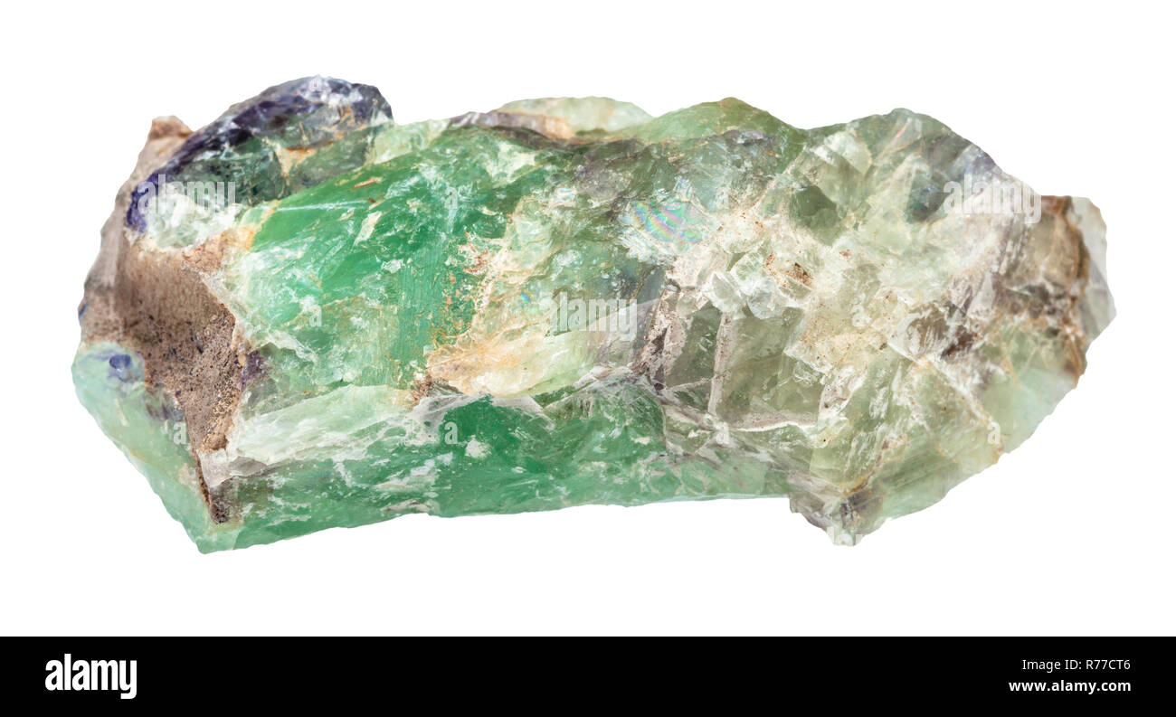 rough green Beryl crystals isolated Stock Photo - Alamy