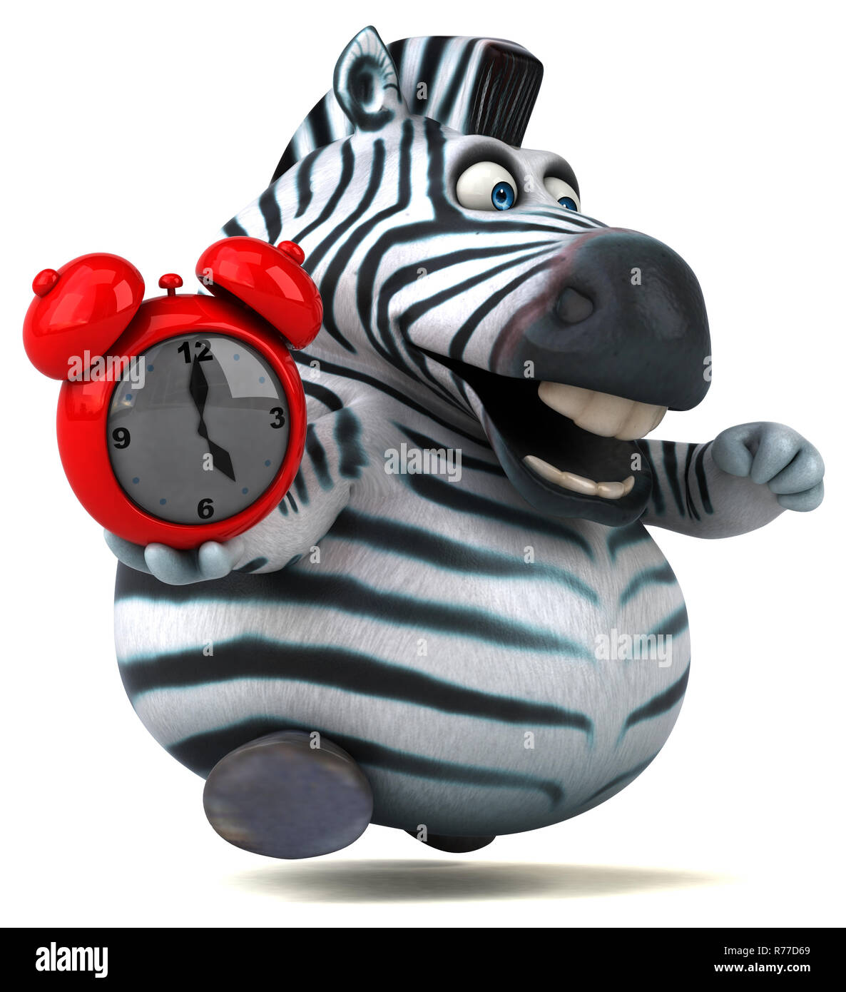 Fun zebra - 3D Illustration Stock Photo - Alamy