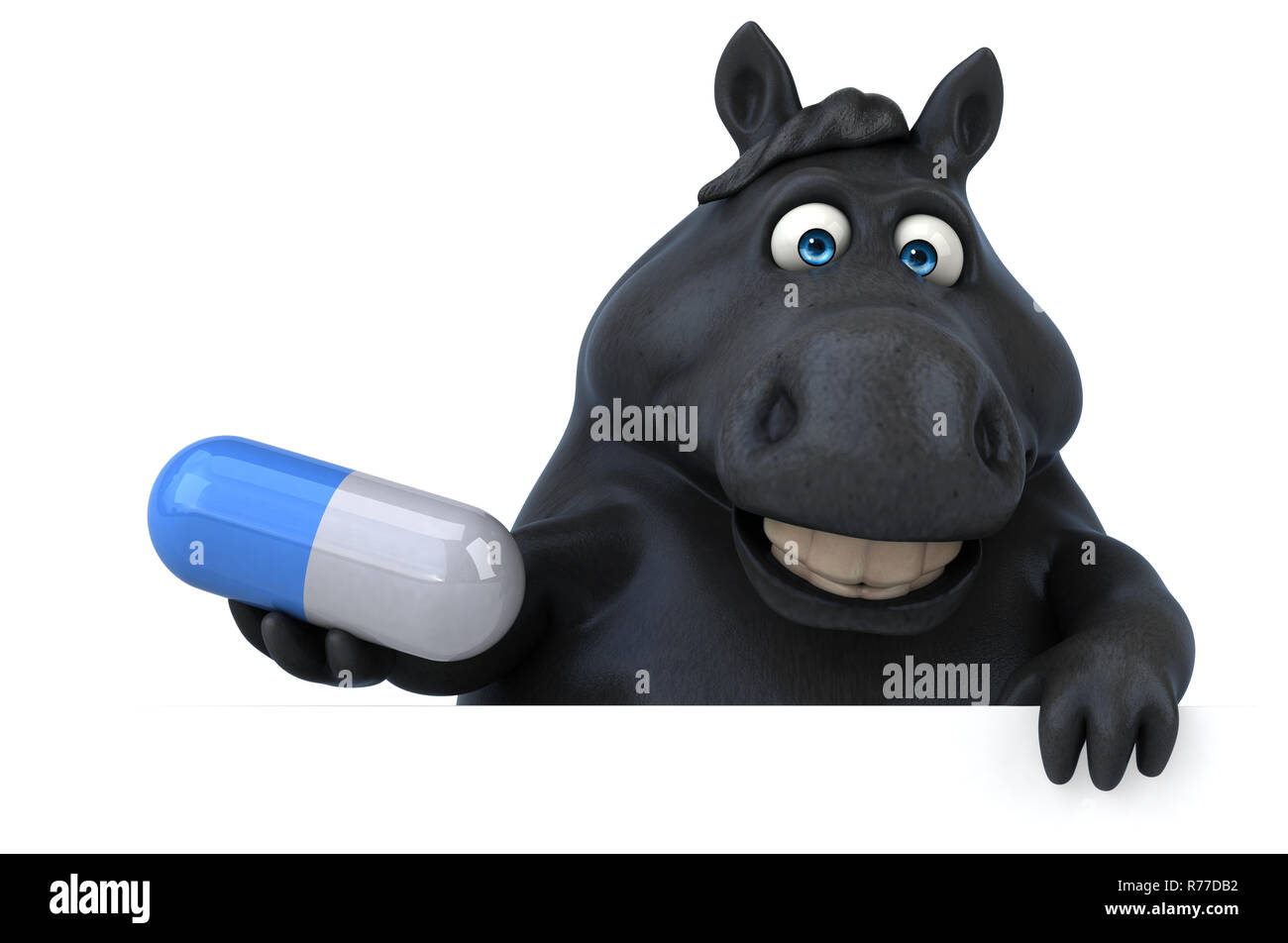 Fun zebra - 3D Illustration Stock Photo - Alamy