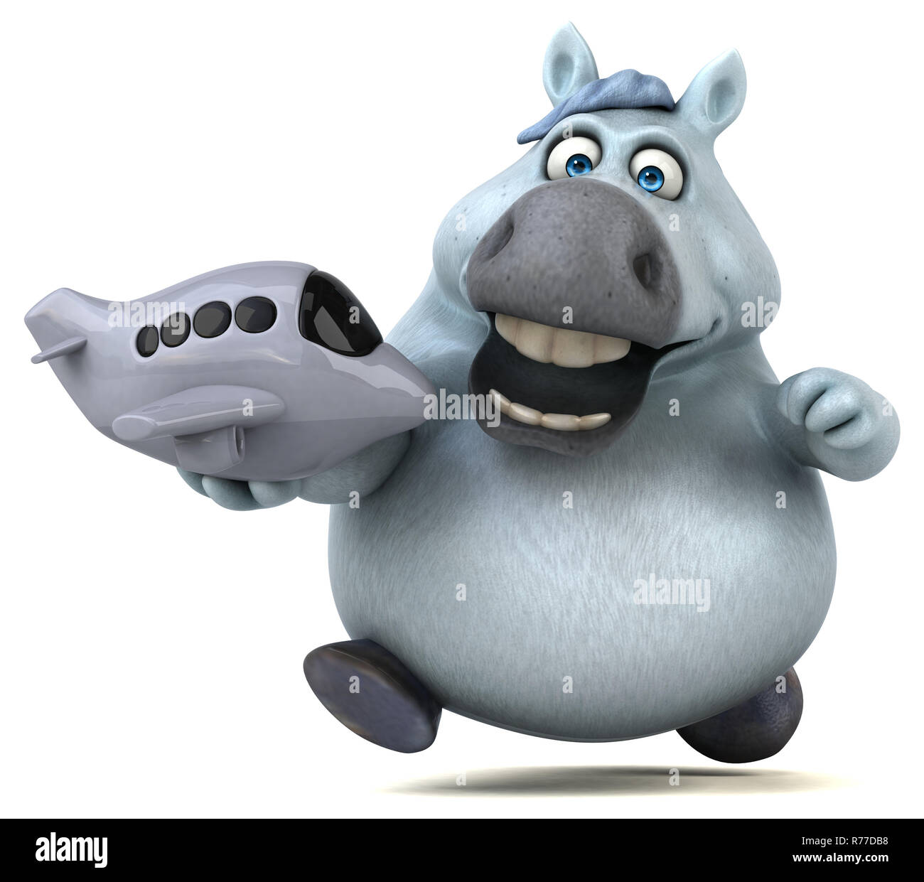 Fun zebra - 3D Illustration Stock Photo - Alamy