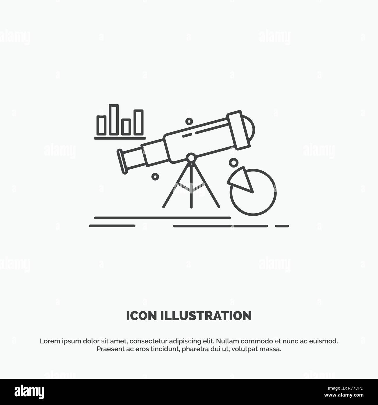 Analytics, finance, forecast, market, prediction Icon. Line vector gray ...