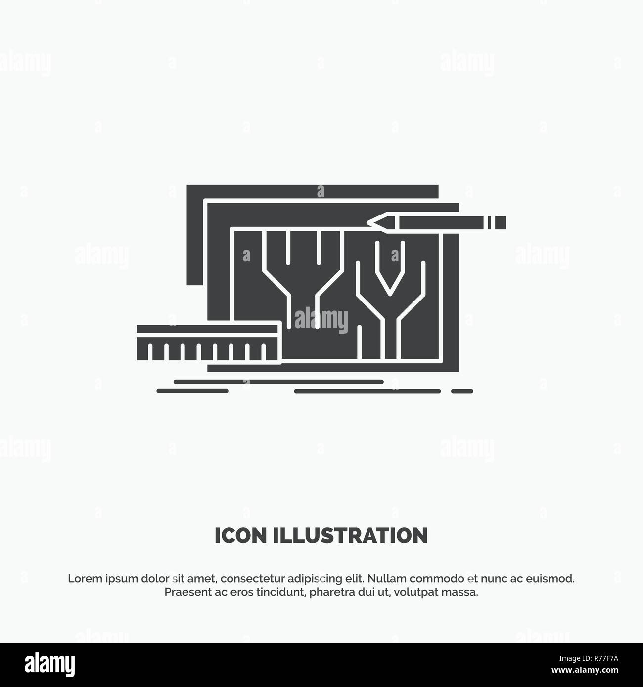 Gray Mechanical engineering drawings. Background for inscription ...