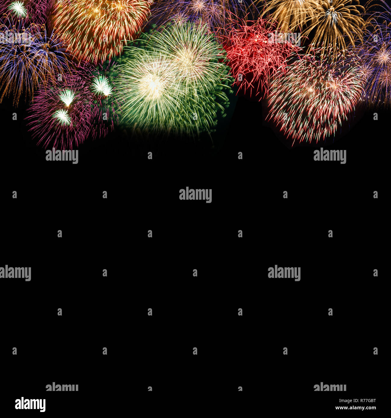 New Year's Eve fireworks background copyspace copy space square years ...
