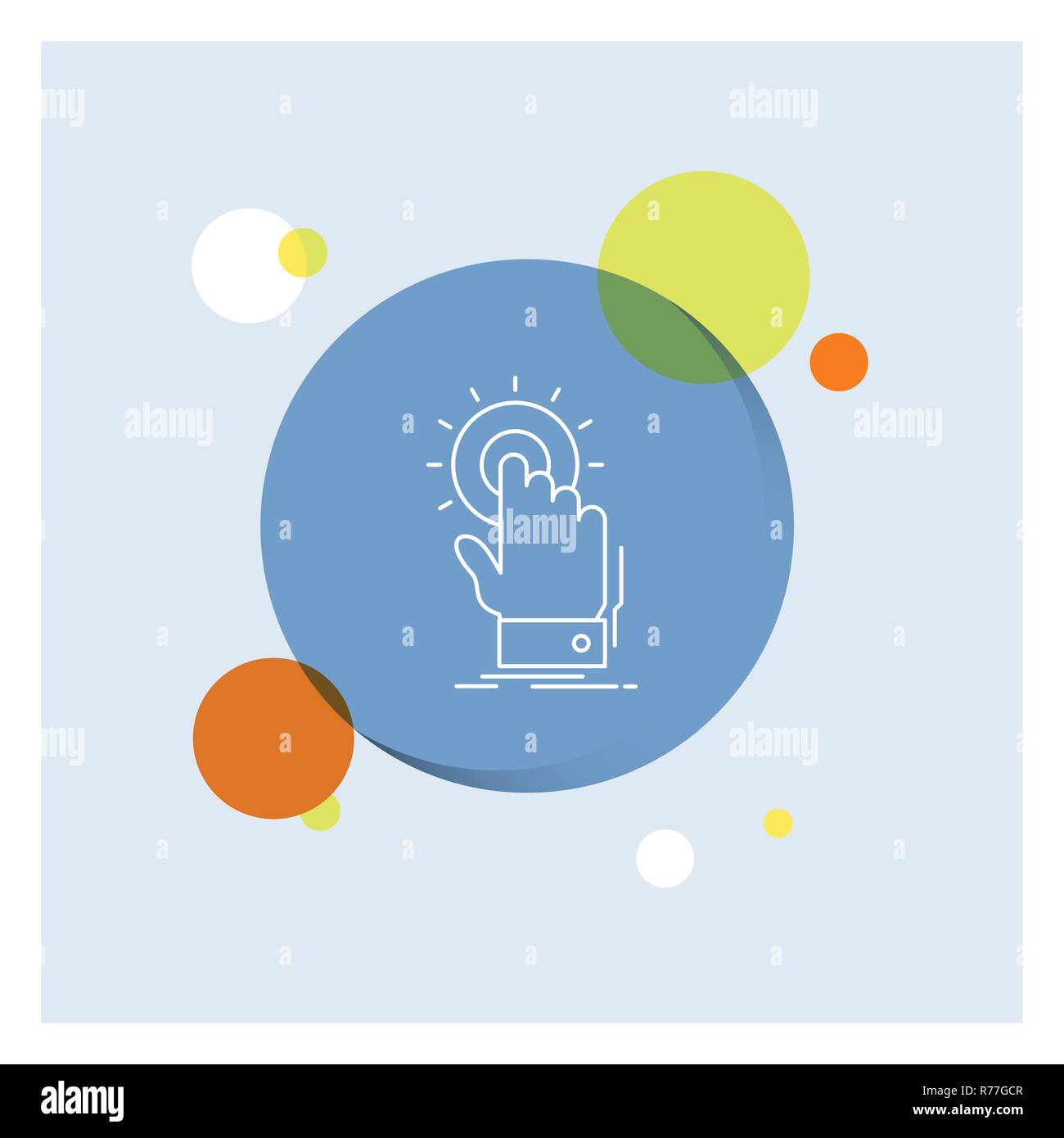 Man pressing start button on Stock Vector Images - Alamy