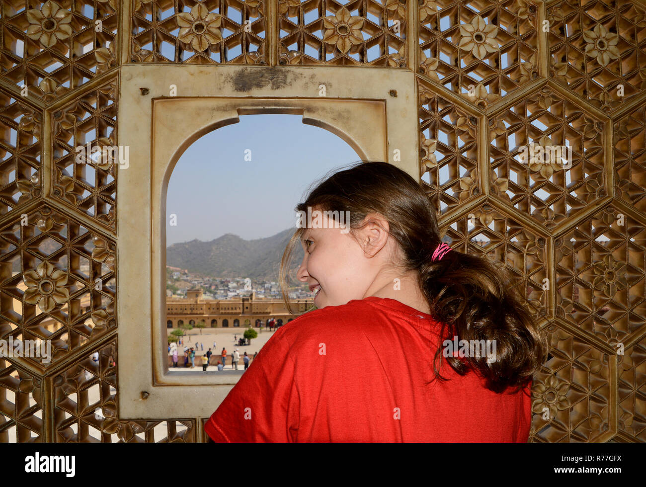 Back view of looking trought window Stock Photo - Alamy