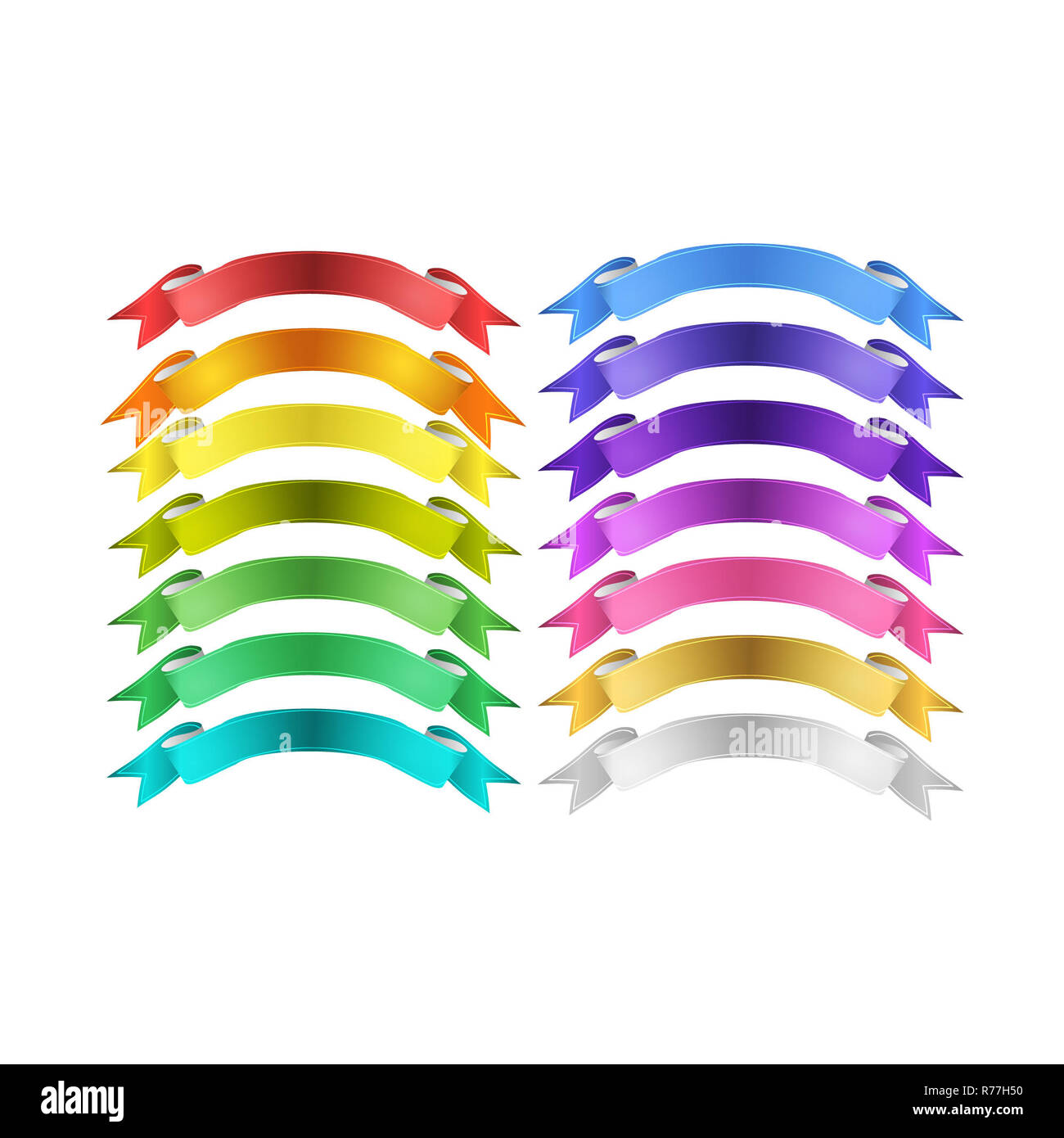vector ribbons set Stock Photo - Alamy