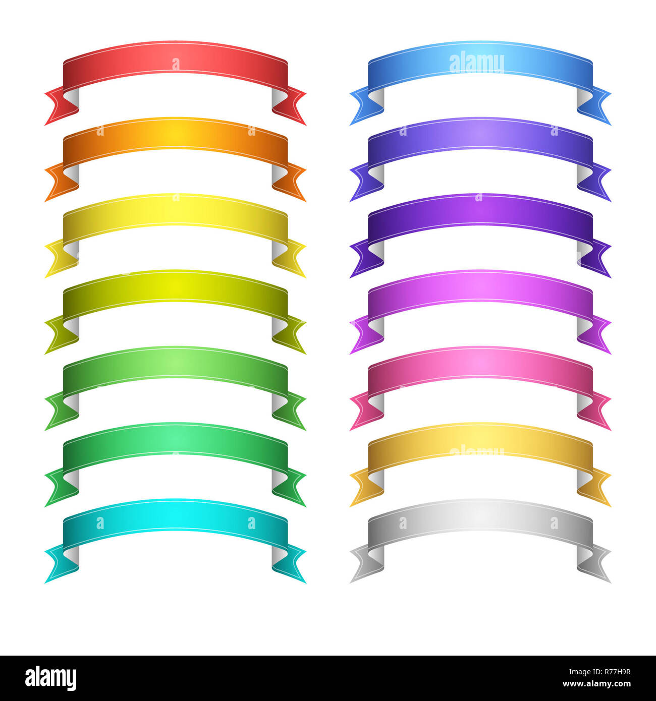 vector ribbons set Stock Photo - Alamy