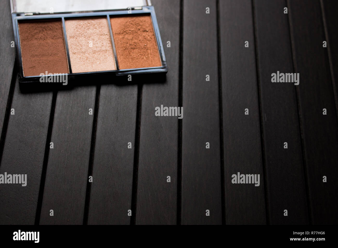 Makeup brush . Face powder bronzer and cosmetic blush brush Stock Photo ...