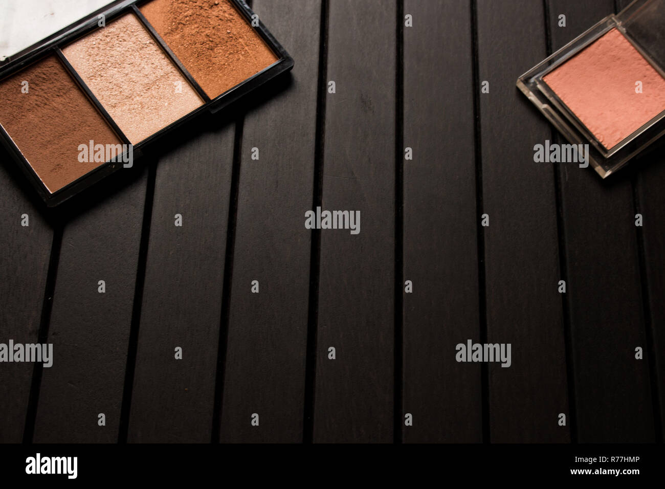 Makeup brush . Face powder bronzer and cosmetic blush brush Stock Photo ...