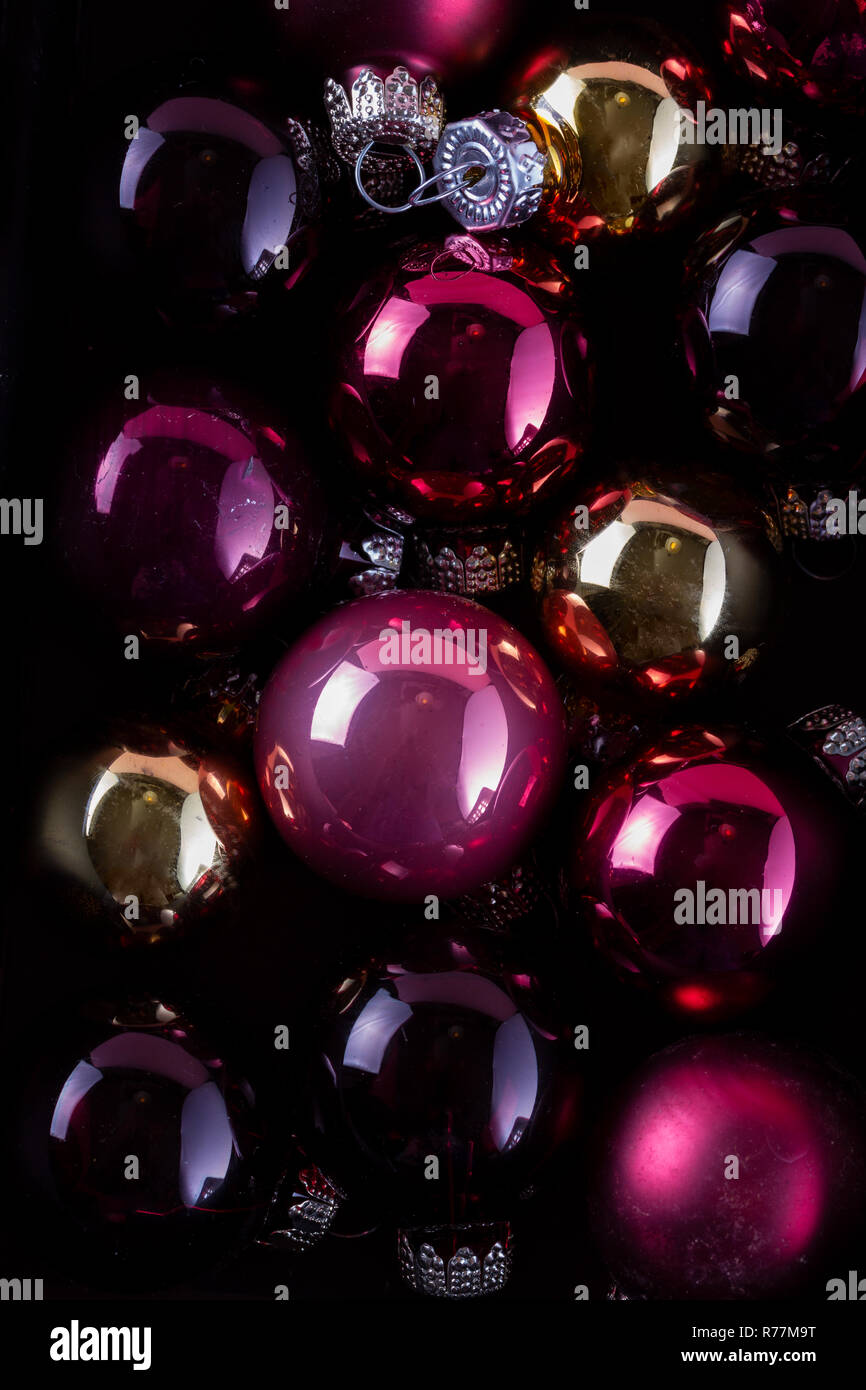 Pink Christmas balls Stock Photo - Alamy