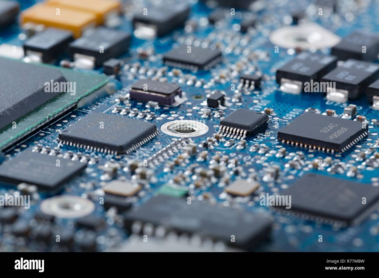 Circuit board closeup Stock Photo - Alamy