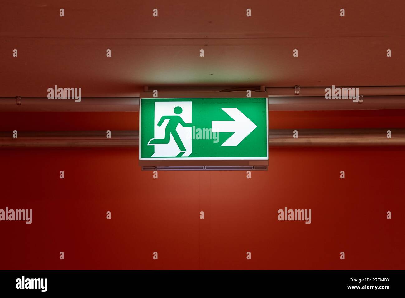 Pictogram emergency exit sign hi-res stock photography and images - Alamy