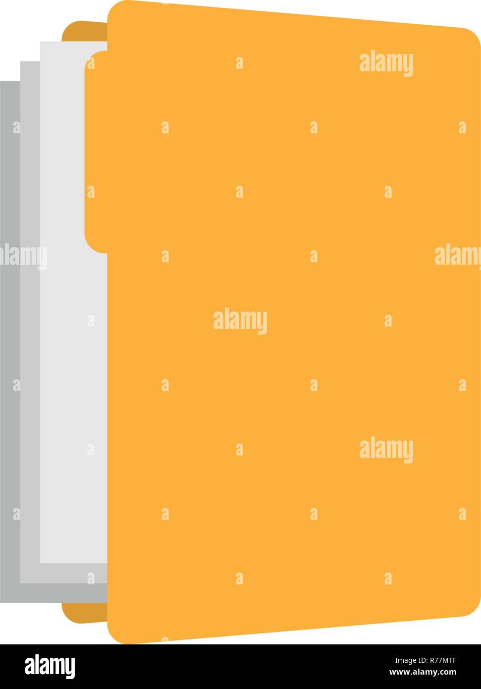 Computer folder with blank documents Stock Vector Images - Alamy