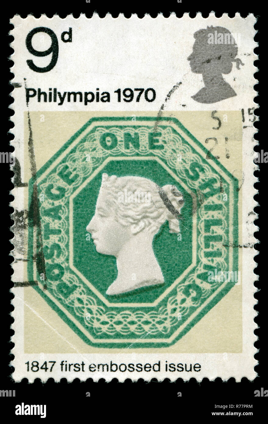 Postage stamp from Great Britain in the Philympia 70 - Stamp Exhibition ...