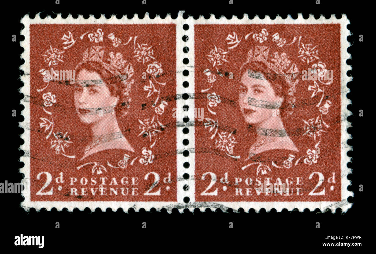 Postage stamp from Great Britain in the Queen Elizabeth II - Predecimal ...