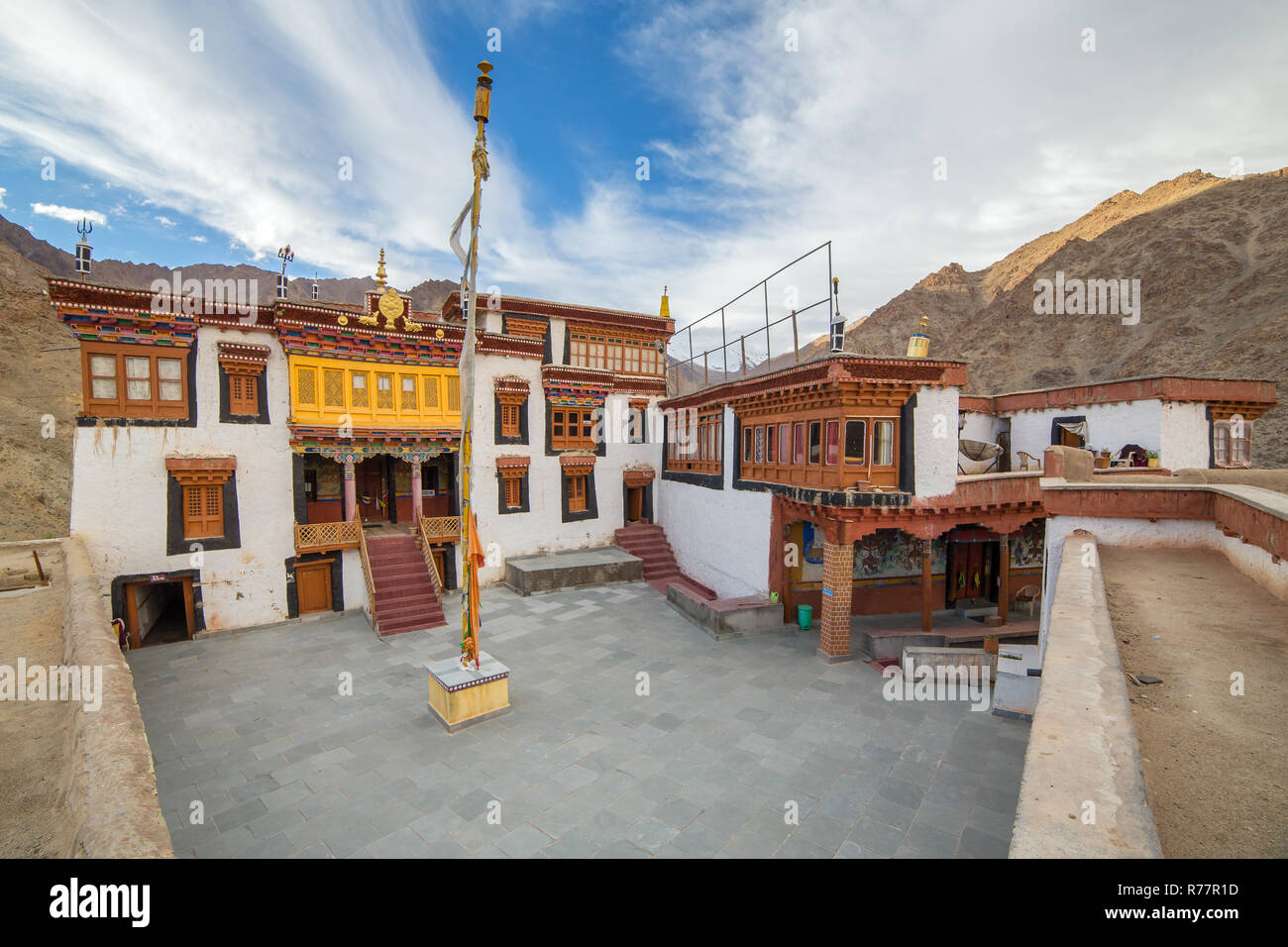 Entrance to Likir Gompa Monastery in Ladakh, India Stock Photo - Alamy