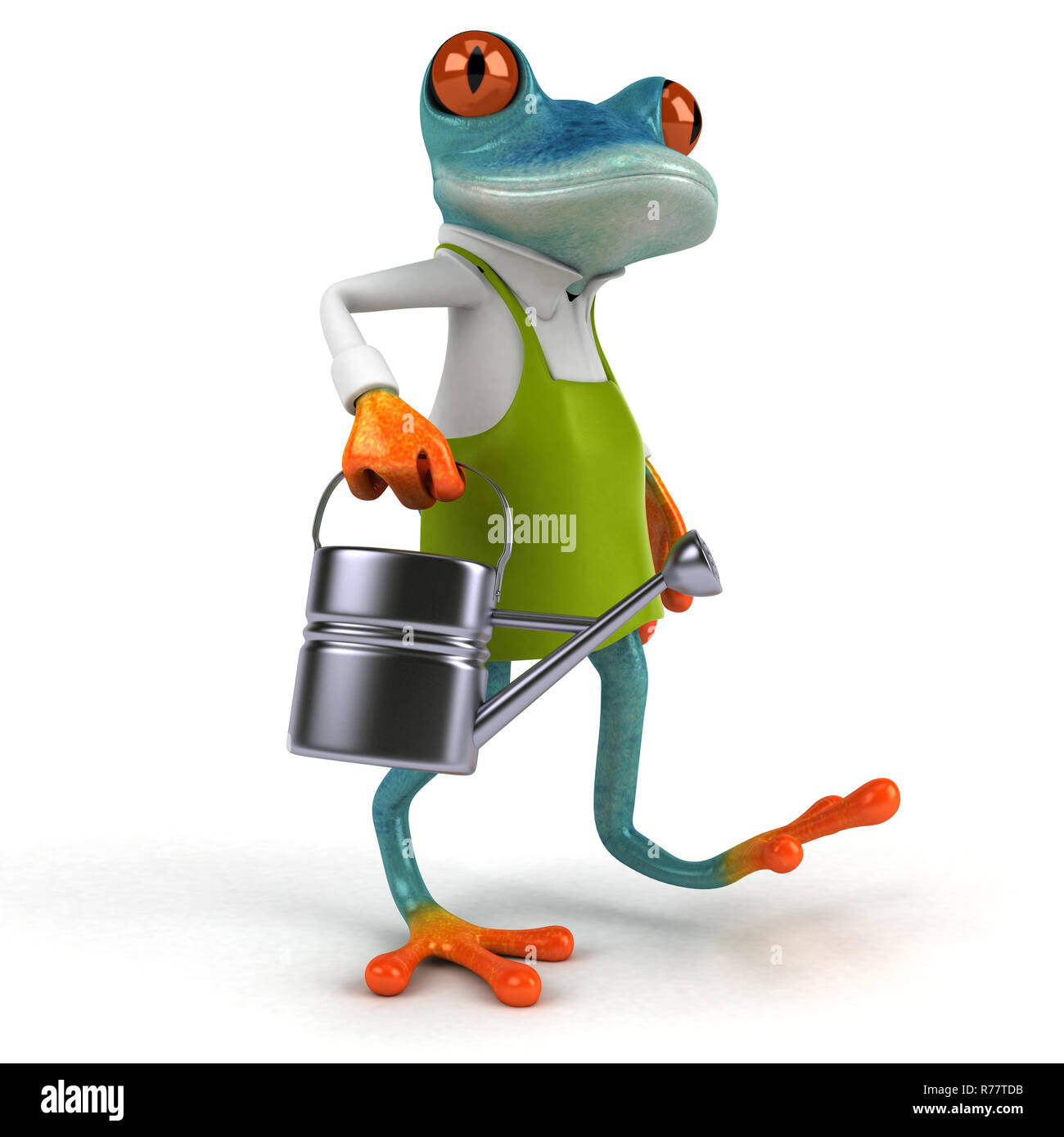 Fun frog - 3D Illustration Stock Photo - Alamy