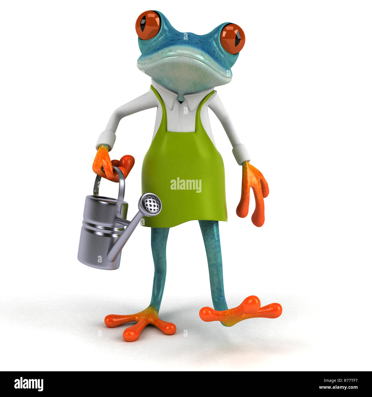 Fun frog - 3D Illustration Stock Photo - Alamy