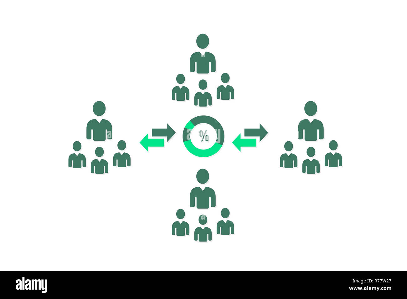 An example of people's interaction in the scheme. Digital economy Stock ...