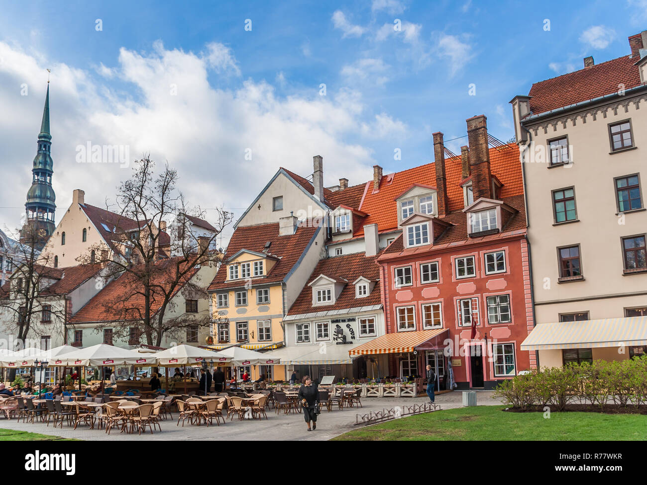 Old houses on the central square in Riga, Latvia Stock Photo - Alamy