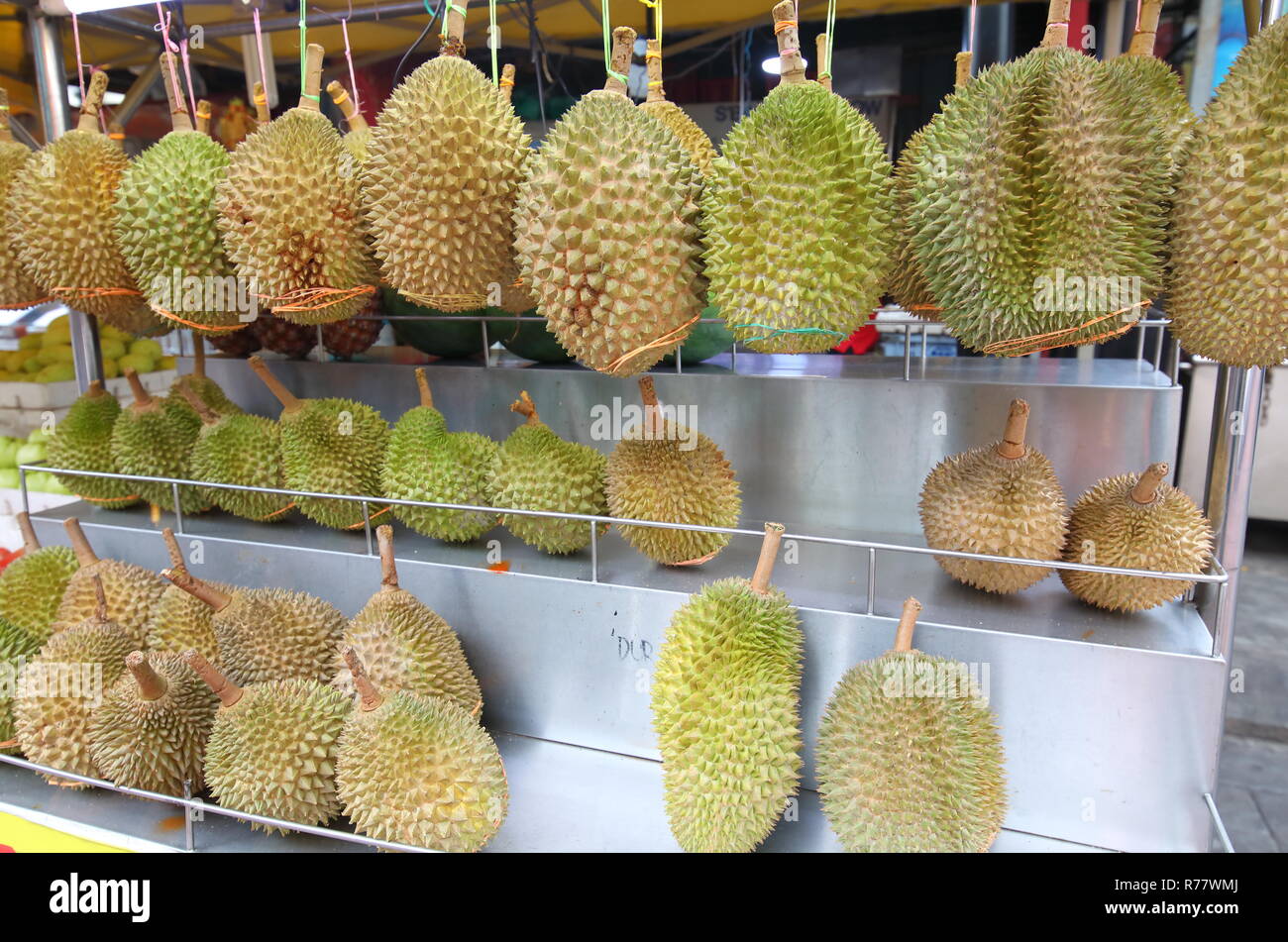 Durians display hi-res stock photography and images - Alamy