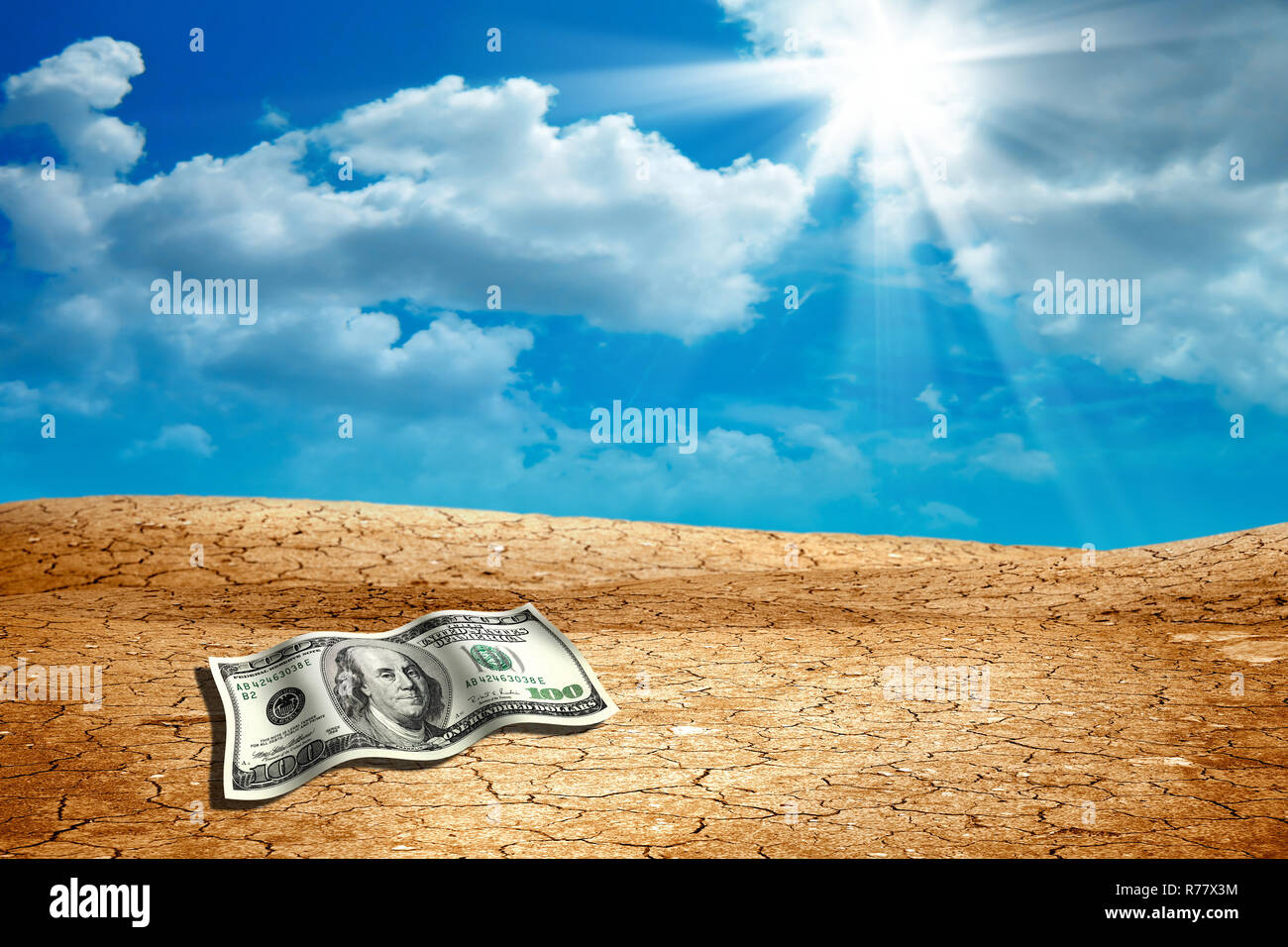 money on dried land Stock Photo - Alamy