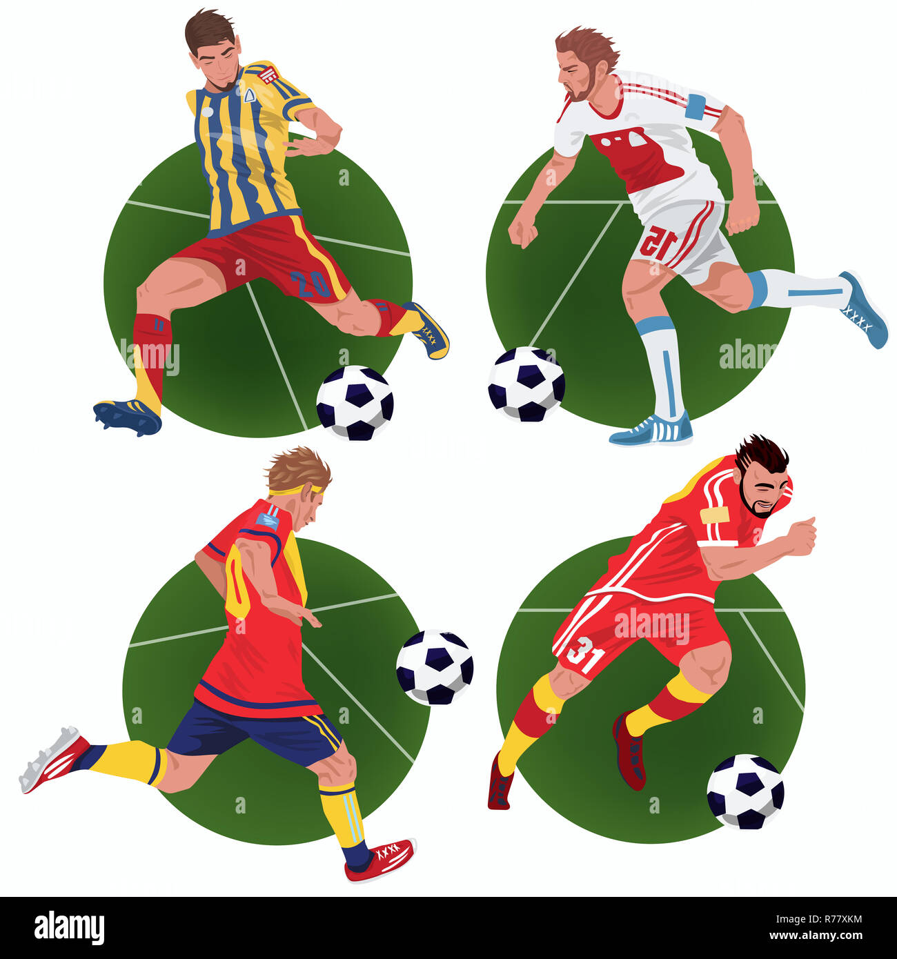 Set football soccer players Cut Out Stock Images & Pictures - Alamy