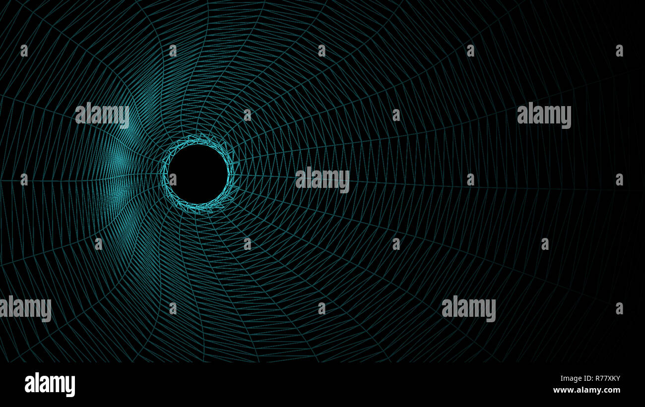 3d rendering of embossed mesh representing galaxy connections Stock ...