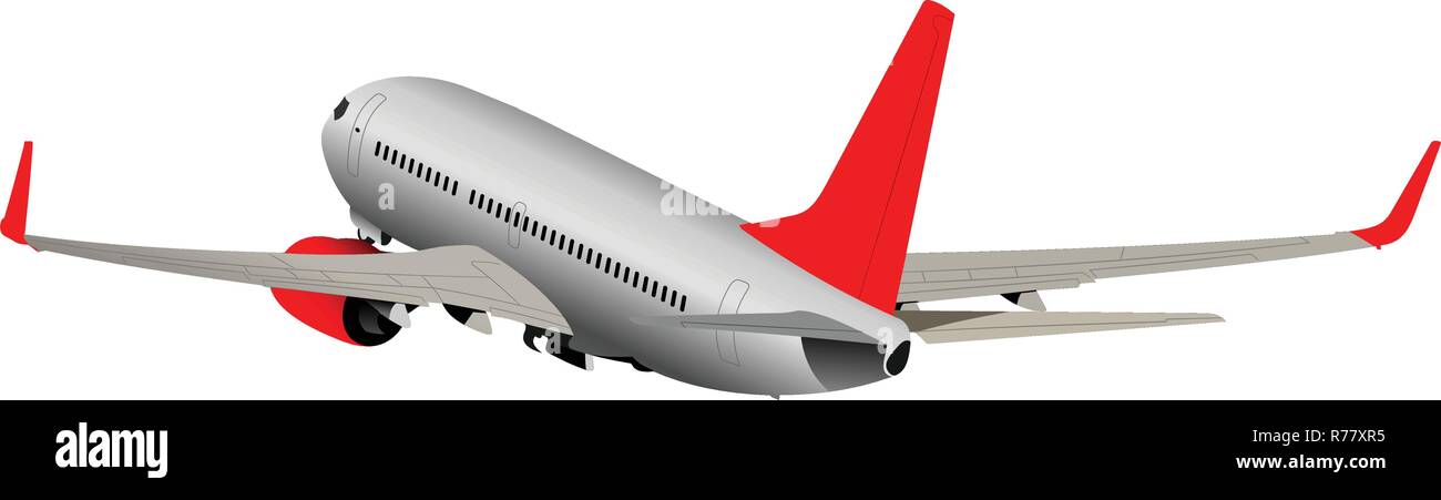 Airplane taking off. Vector illustration for designers Stock Vector ...