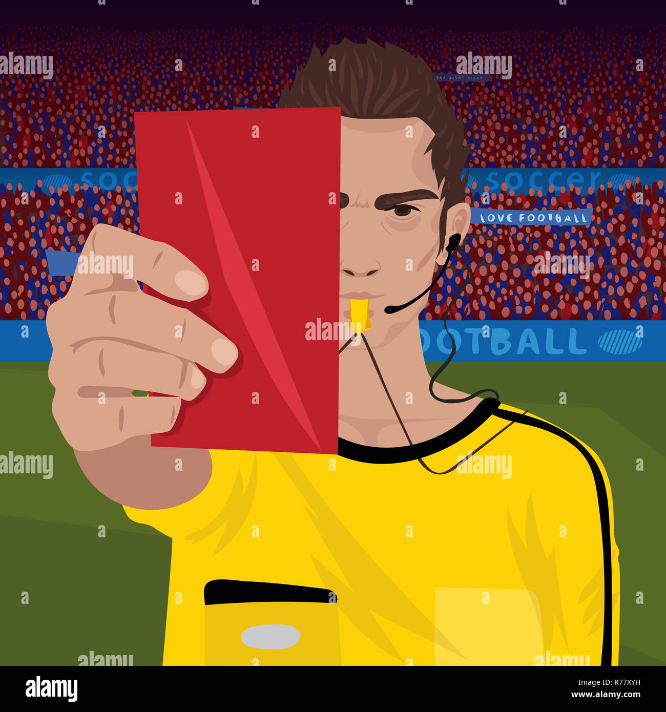 Sports referee cartoon hi-res stock photography and images - Alamy