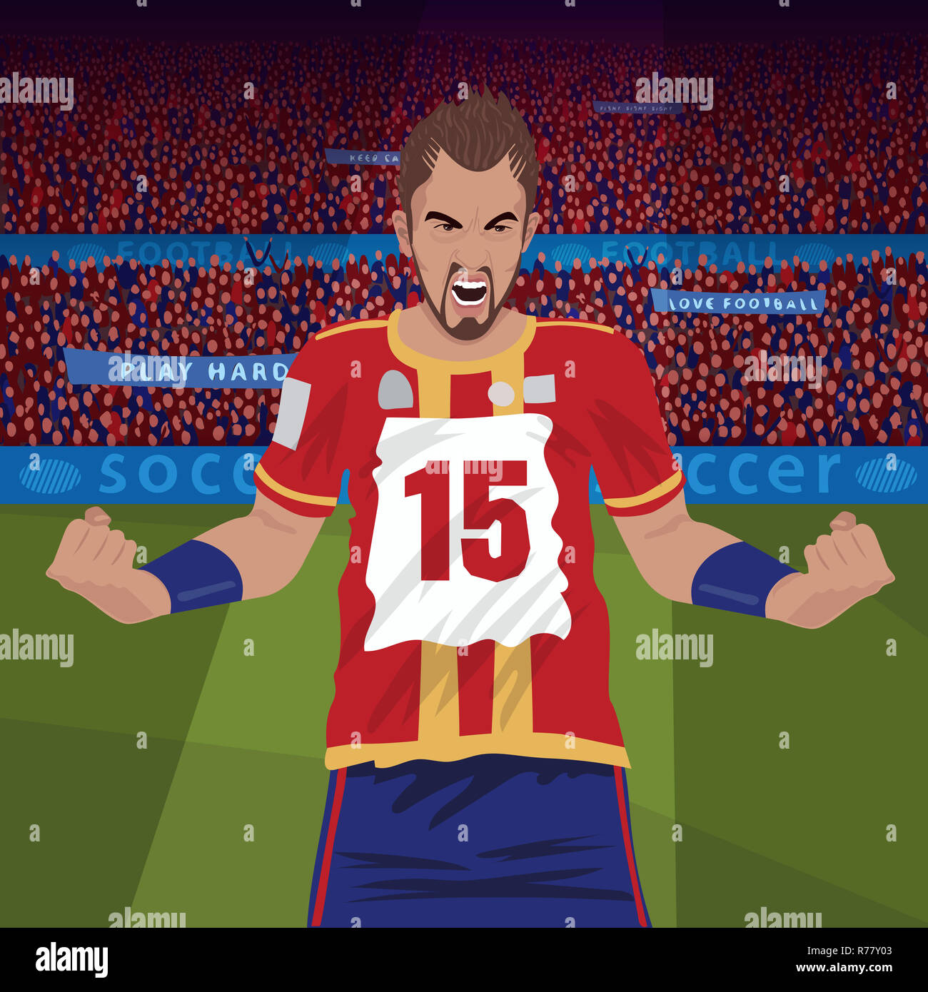 Cartoon soccer player man looking hi-res stock photography and images ...