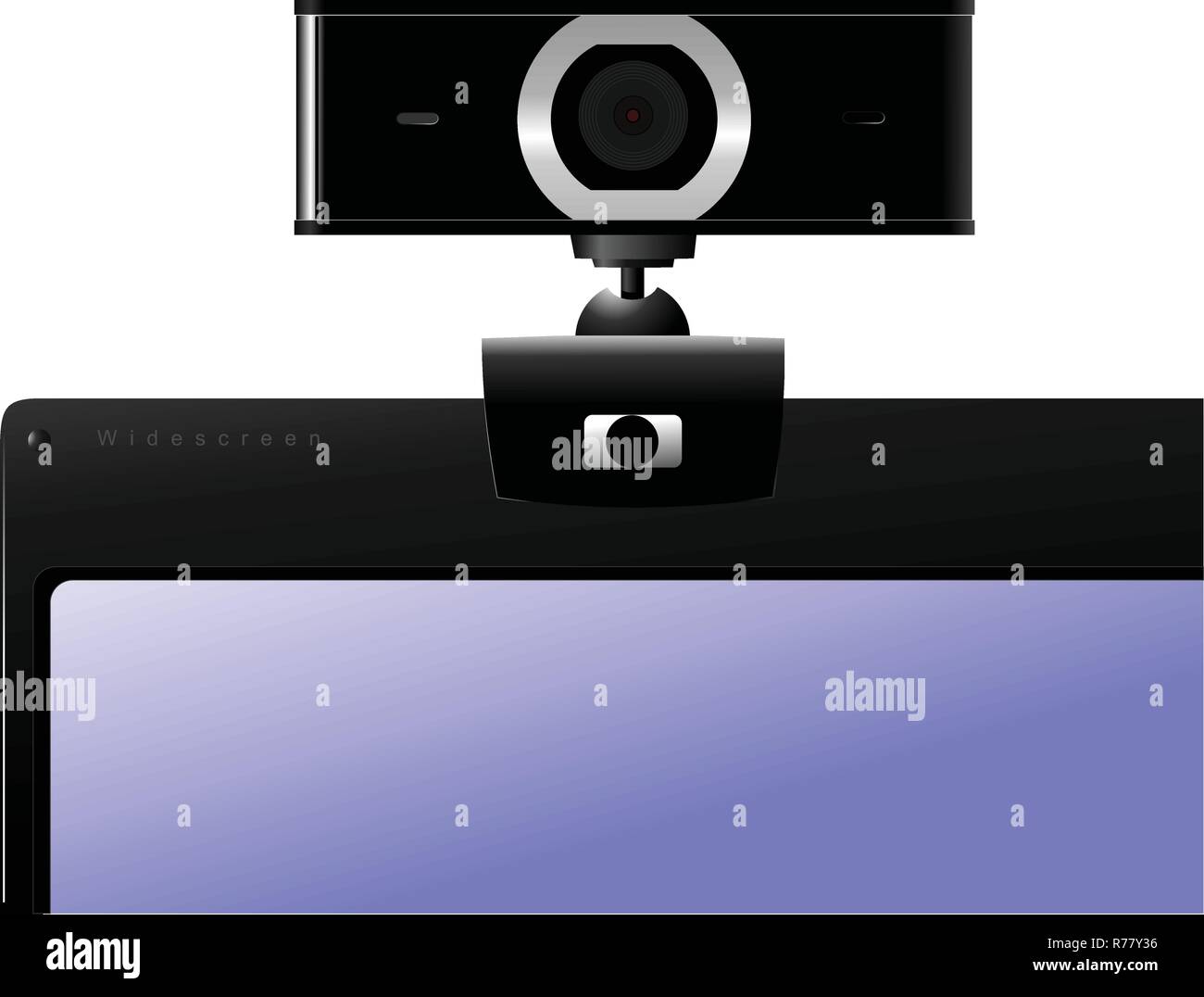 Web camera close-up isolated on a white background. Vector Stock Vector ...