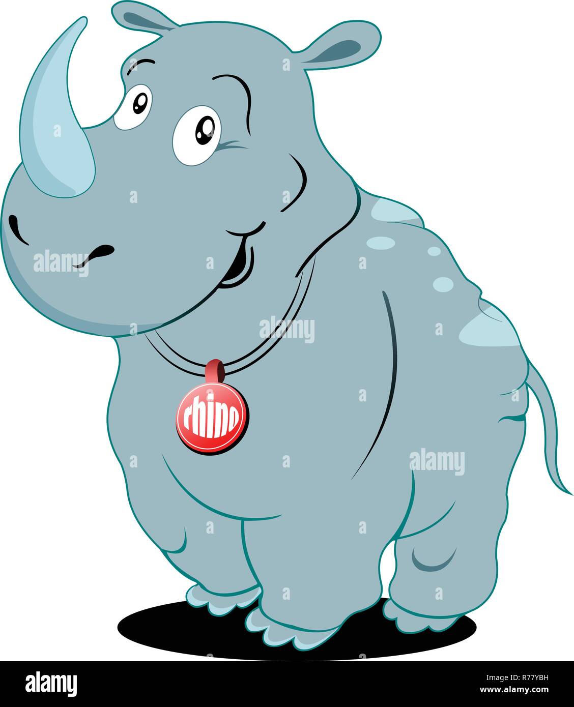 Cute Rhino Vector Illustration Stock Vector Image & Art - Alamy