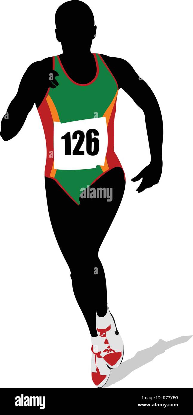 The running people. Vector illustration Stock Vector Image & Art - Alamy