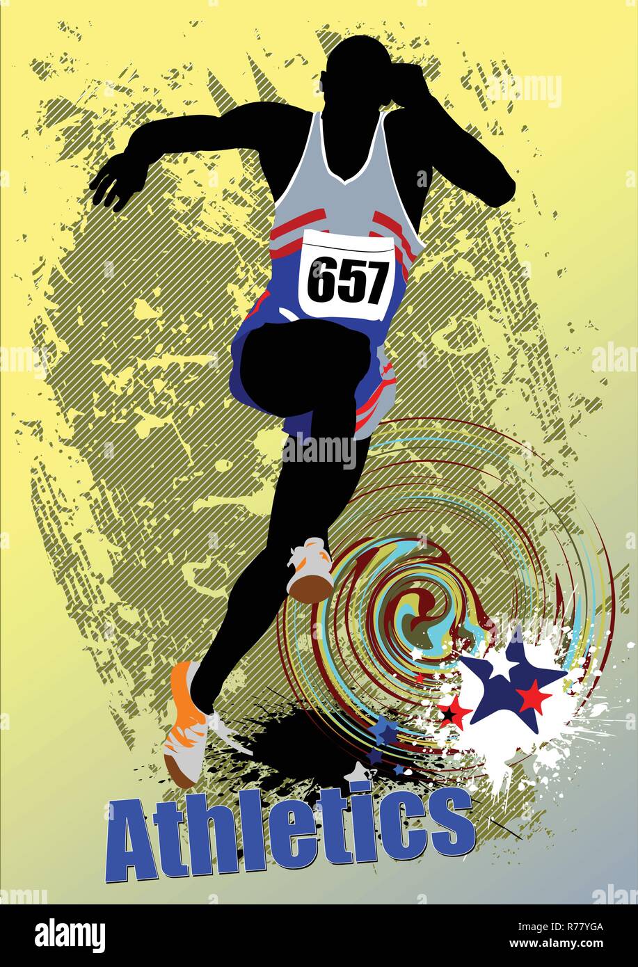 Poster Athletics. The running people. Sport. Running. Vector ...