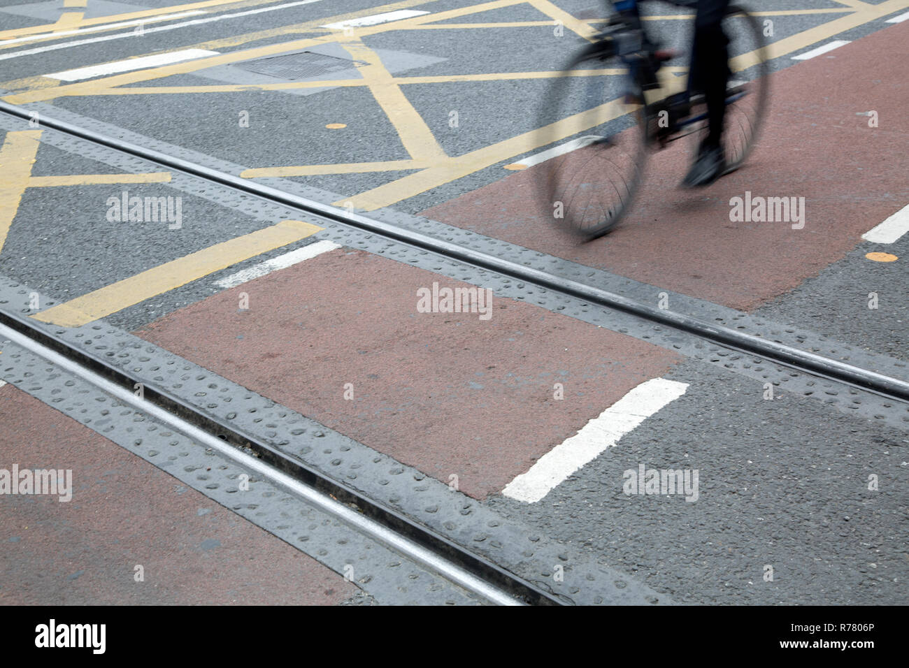 Cycle Lane in Dublin, Ireland Stock Photo - Alamy