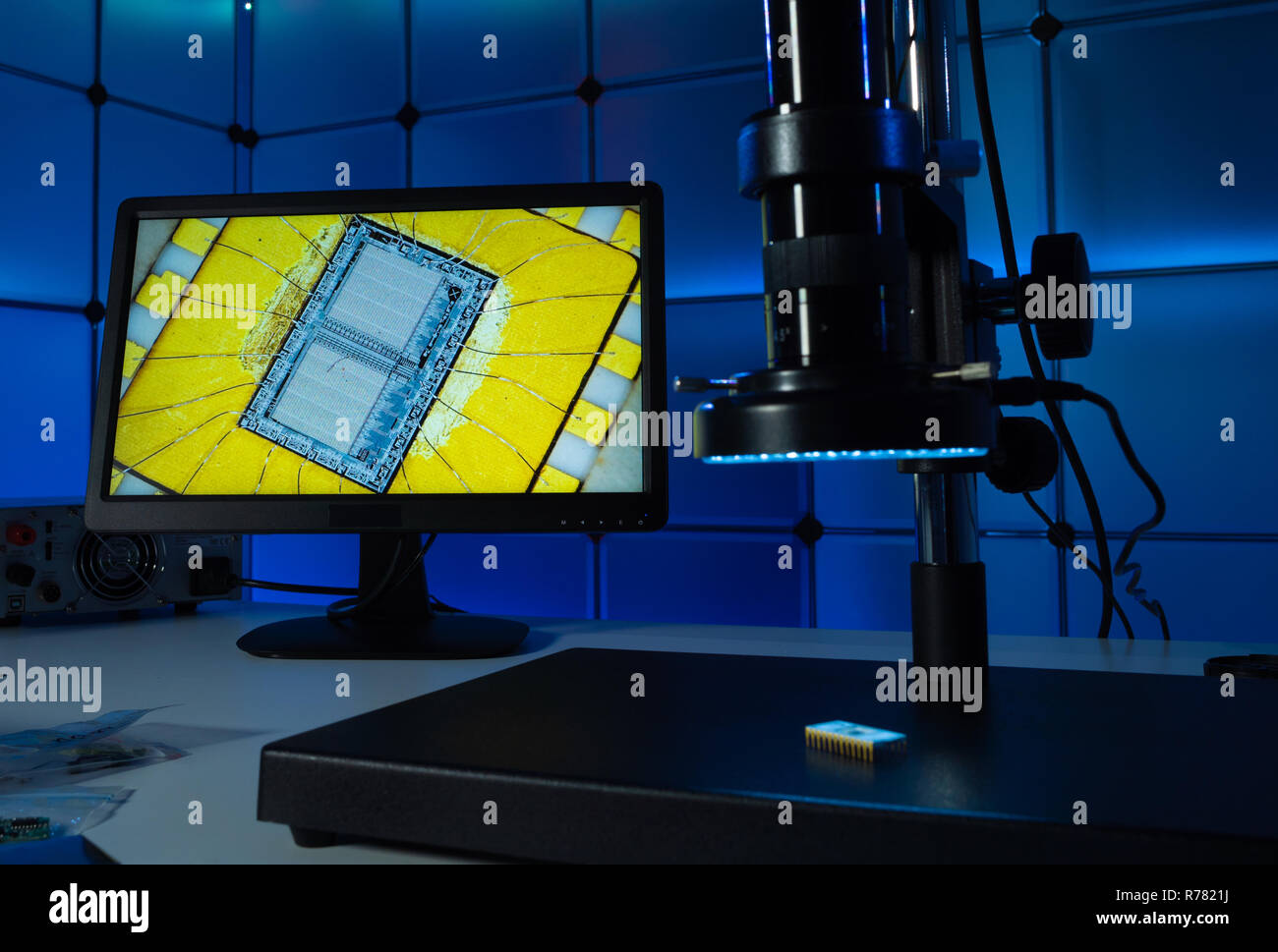 Laboratory of semiconductor chips. The development of modern ...