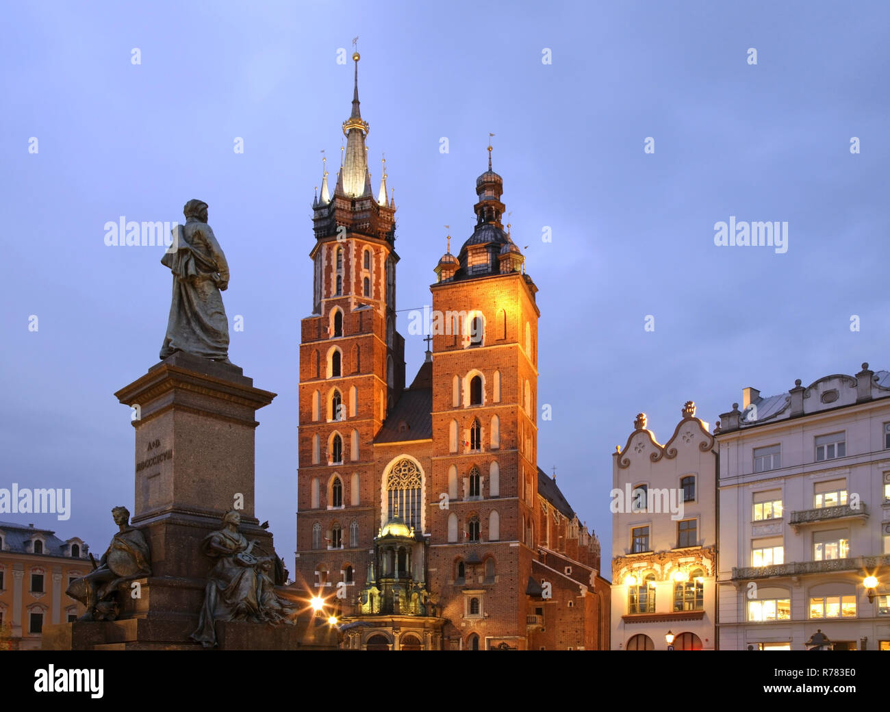 Old town krakow main square landmarks hi-res stock photography and ...