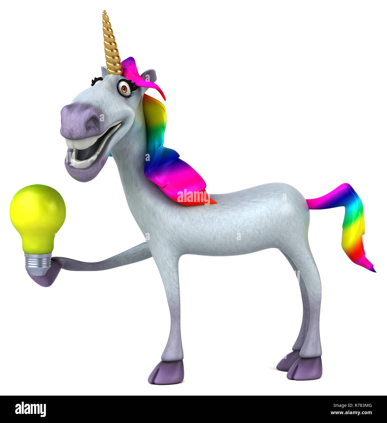 Green unicorn rainbow Cut Out Stock Images & Pictures - Alamy