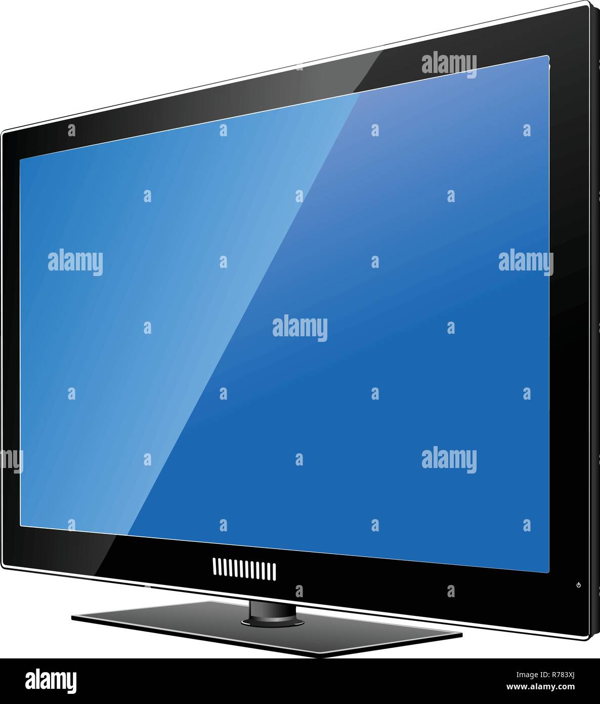 Flat computer monitor. Display. Vector illustration Stock Vector Image ...