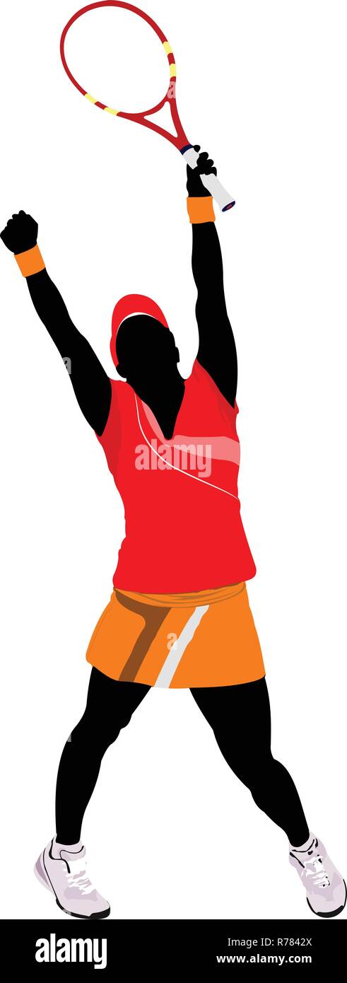Tennis player. Colored Vector illustration for designers Stock Vector ...