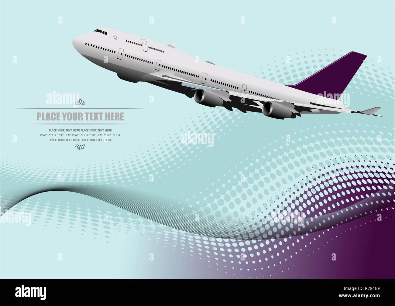 Corporate Business Technology Background with plane image – Vector ...