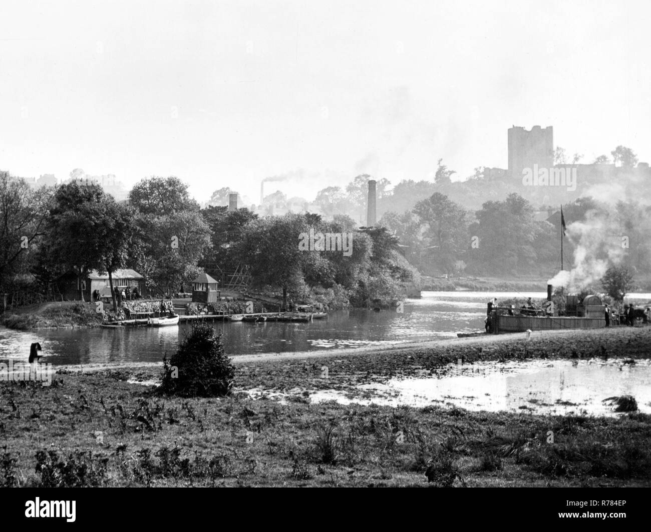 Barges on the River Don, Conisbrough Stock Photo - Alamy