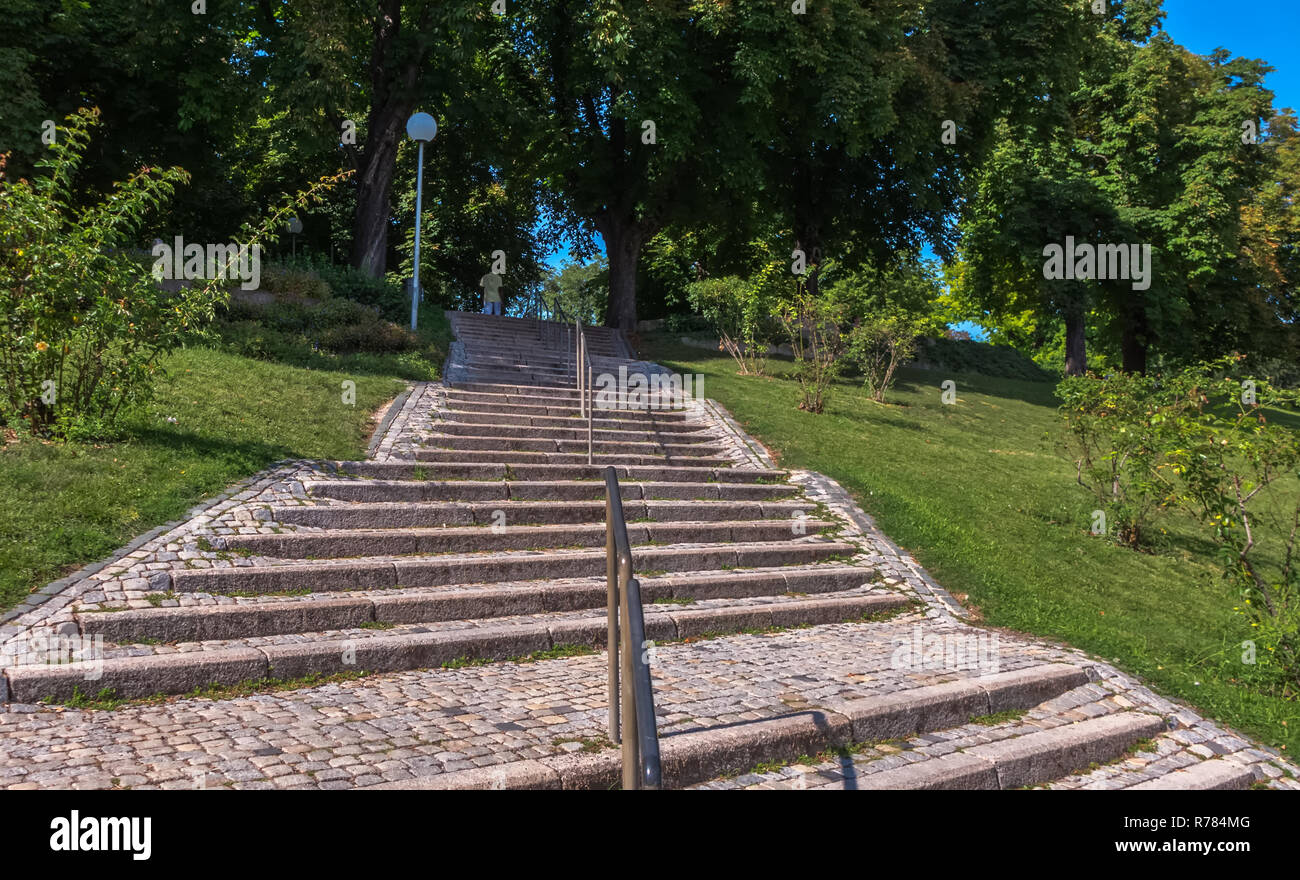 stairs in a park of an urban city Stock Photo - Alamy