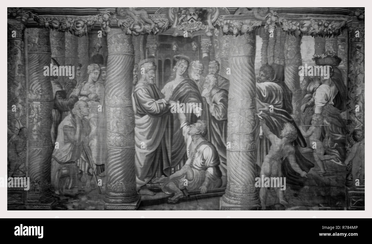 Healing of lame beggar at Beautiful Gate of temple by SS. Peter and ...