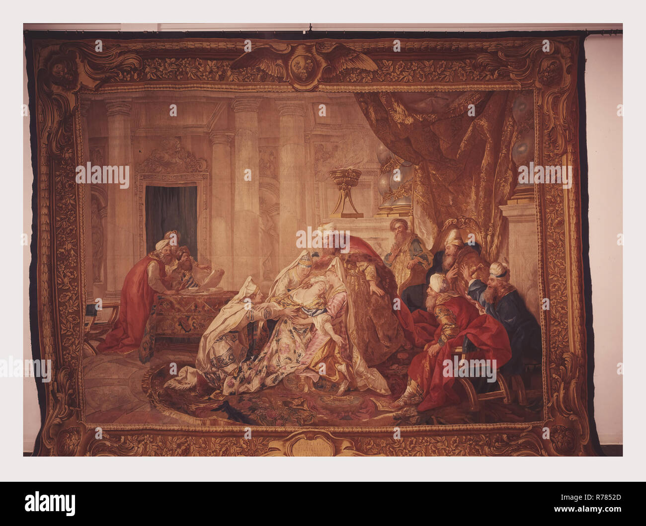 Esther before Ahasuerus: Esther falls at the king's feet Stock Photo ...